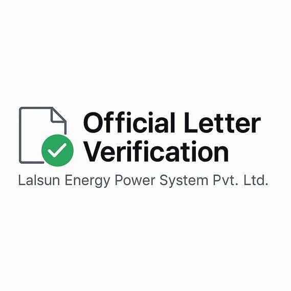 Official Letter Verification | Lalsun Energy Power System Pvt. Ltd ...